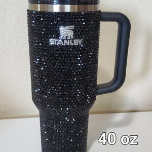 Beautiful Black Glass Rhinestone Stanley Tumbler - Etsy