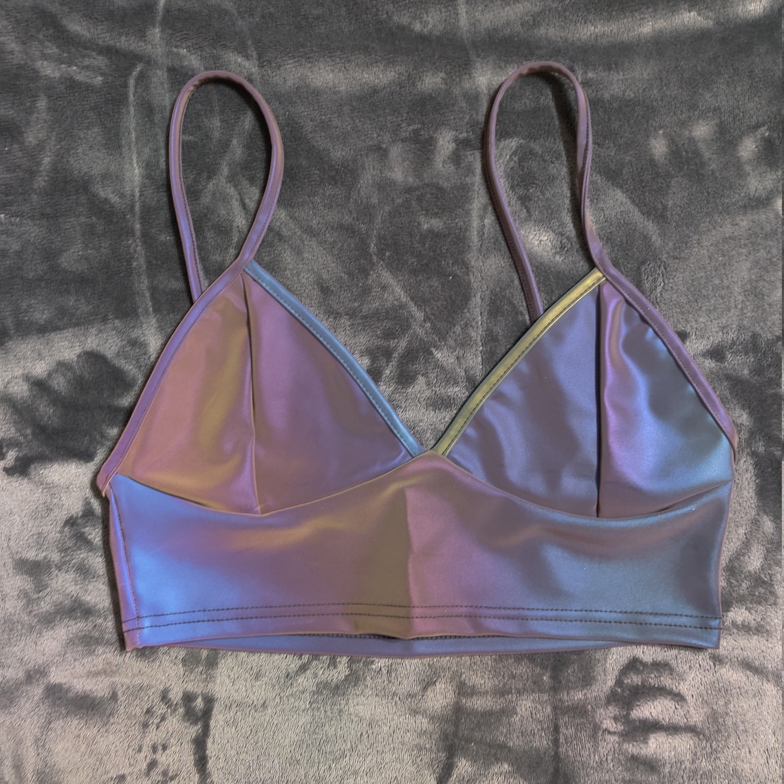 Reflective Multi color Holographic Crop Top | Etsy