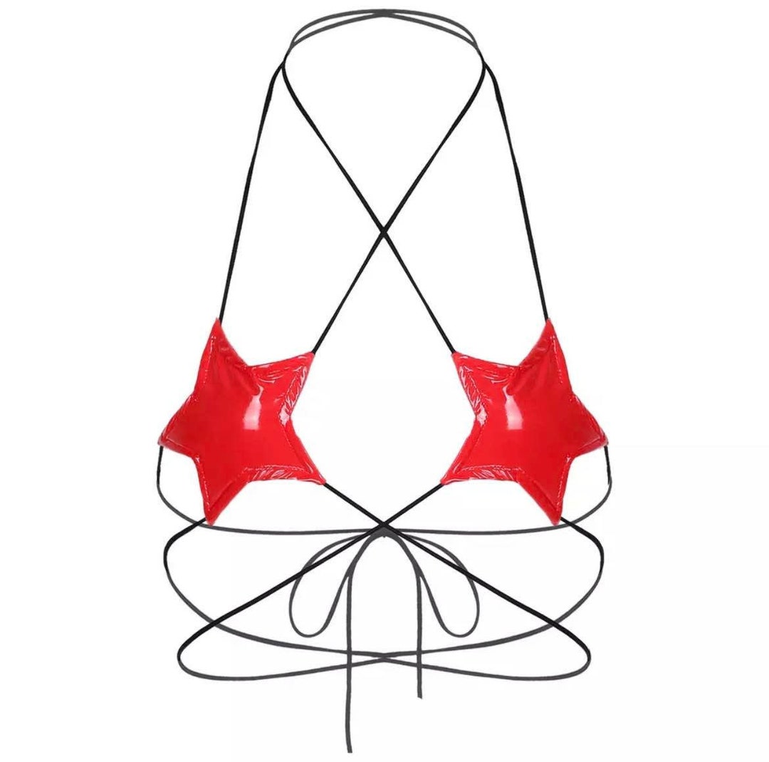 Red Star Reflective Bra - Etsy