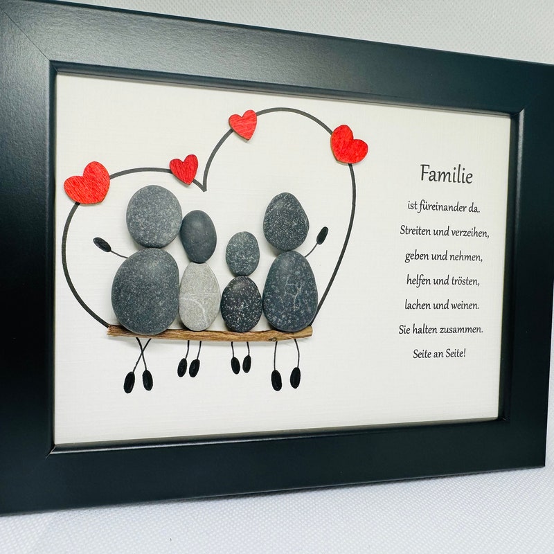 Gestalten Steinbilder Familienull