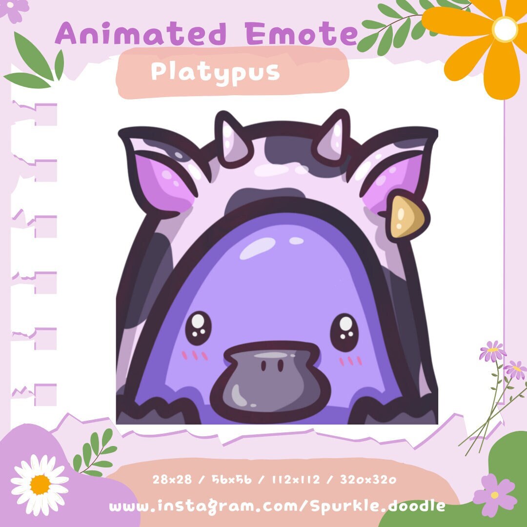 Twitch, Discord, Youtube Platypus Cow Animated Emote! - Etsy