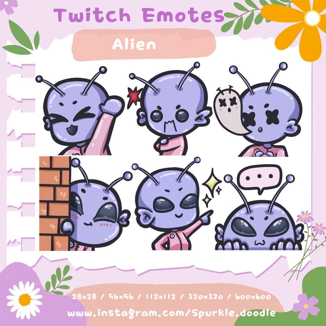 Twitch, Discord, Youtube Alien UFO Emote / Sticker Set With Bonus Free ...