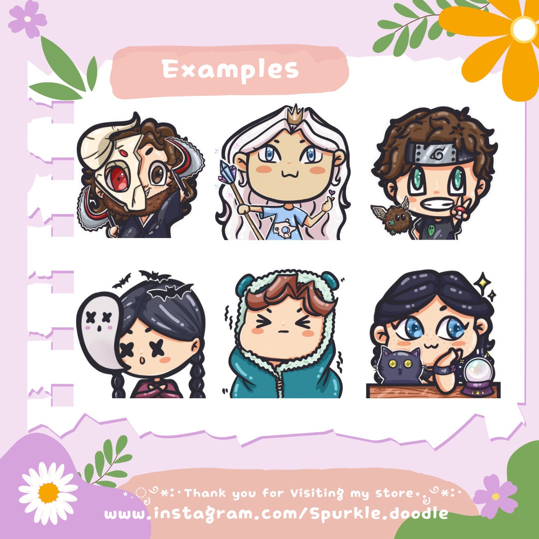 Personalised Custom Twitch, Discord, Youtube Emotes - Etsy