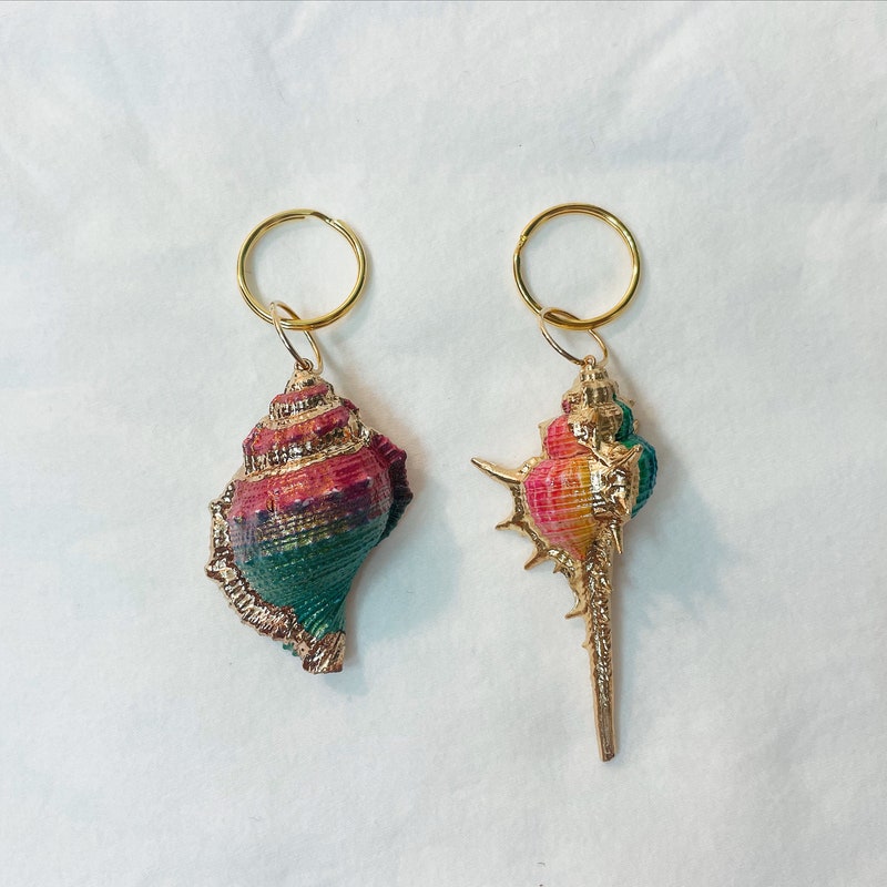 Sea Shell Keychain - Etsy