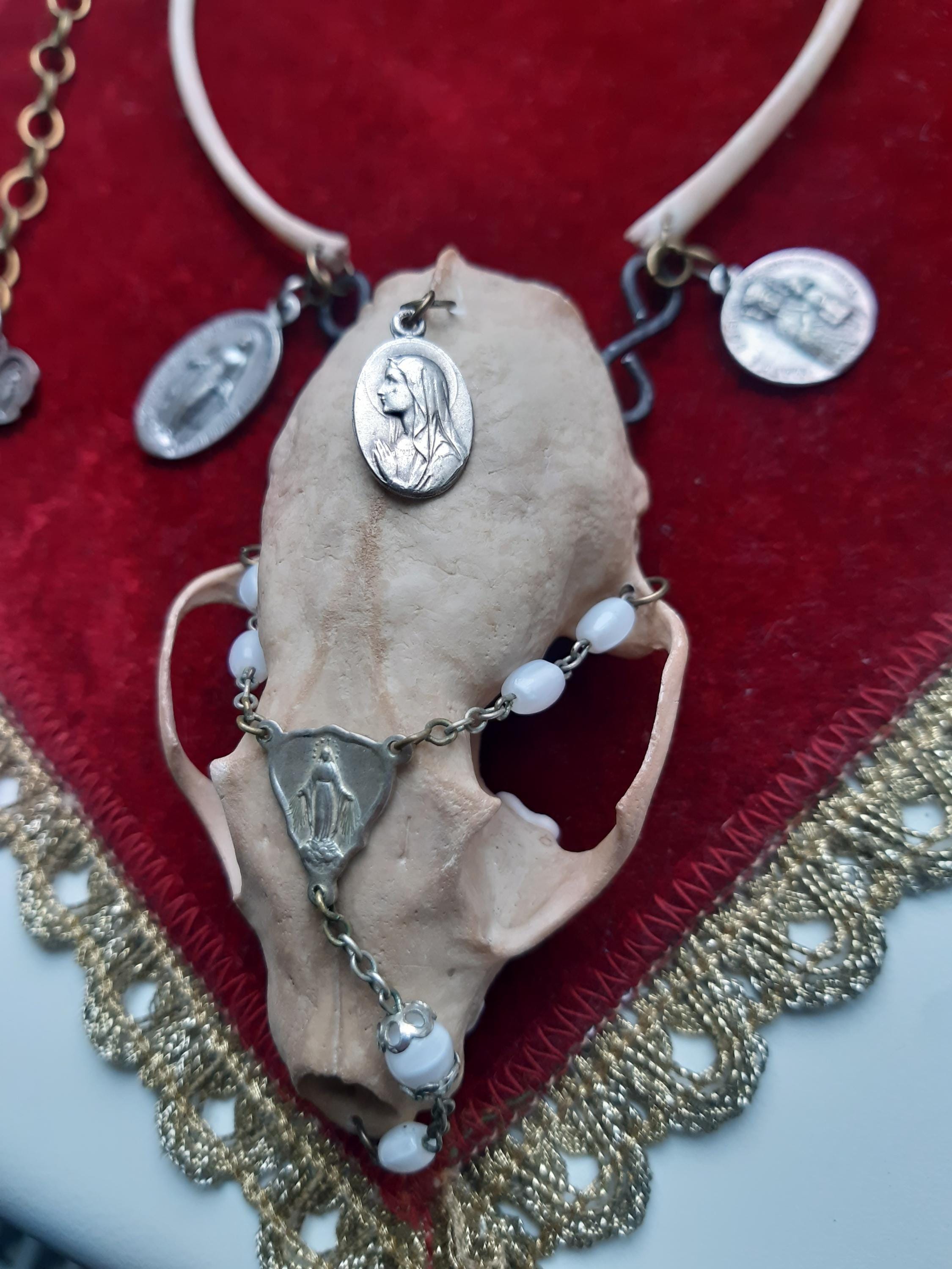 Holy Skull Necklace, Animal Skull Jewelry, Bone Jewelry, Gothic Jewelry ...