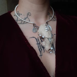 Holy Skull Necklace, Animal Skull Jewelry, Bone Jewelry, Gothic Jewelry ...