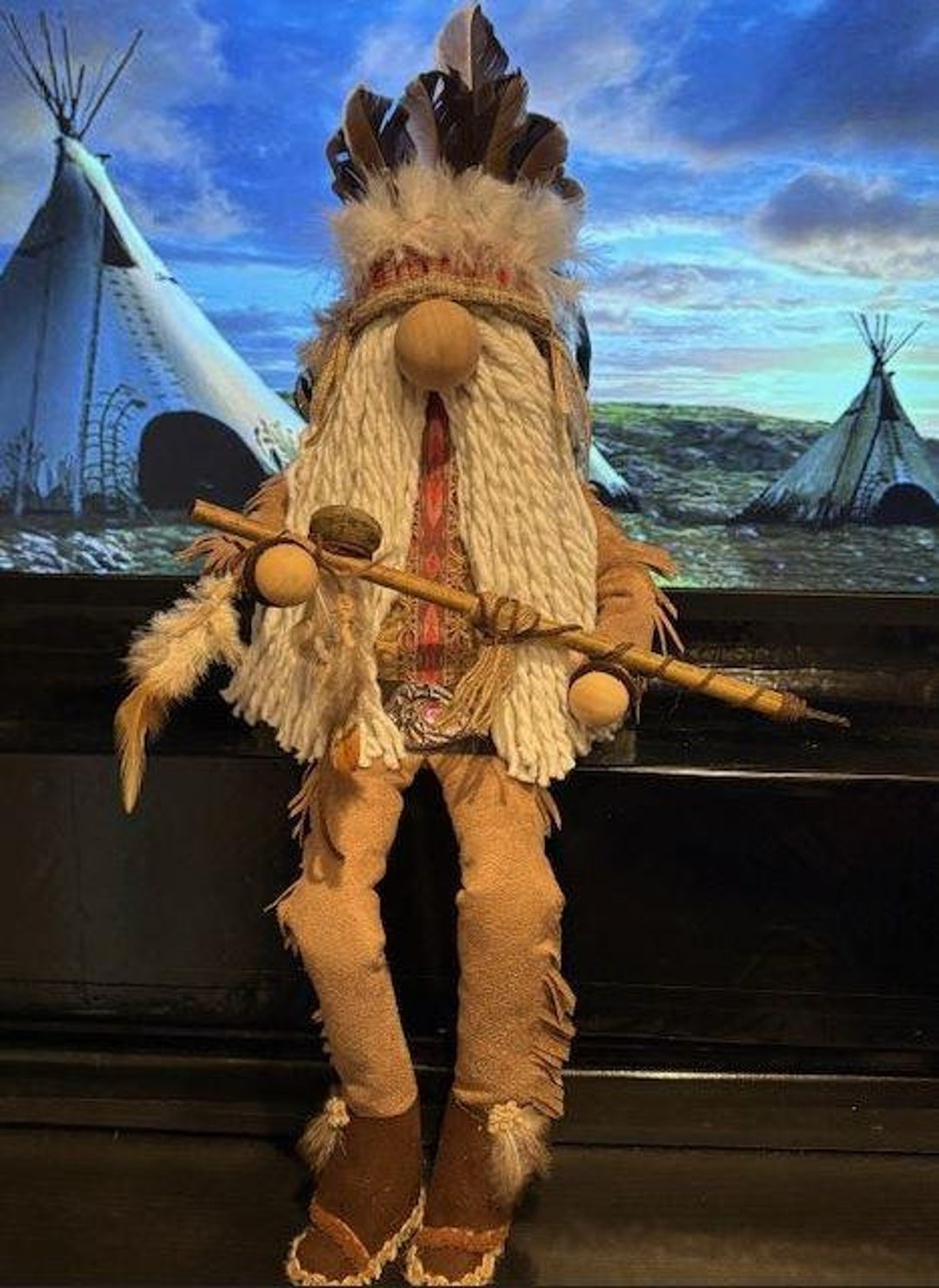 Indian Chief Kai Gnome - Etsy