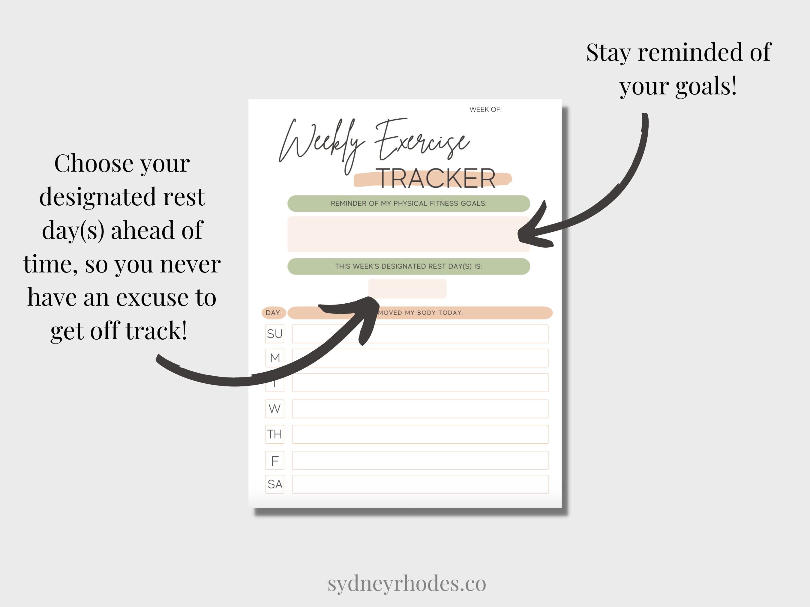 Wellness Tracker Printable, Digital, Goodnotes | Health and Fitness ...