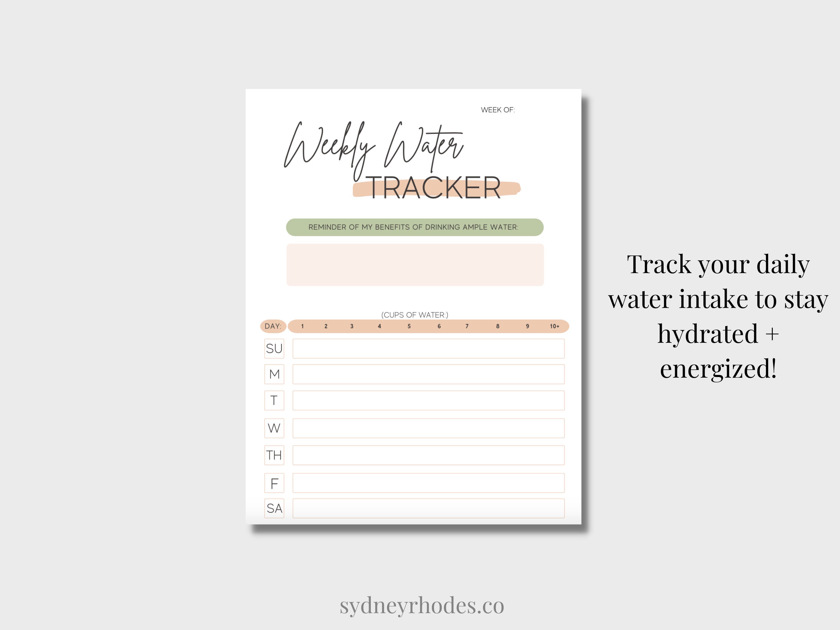 Wellness Tracker Printable, Digital, Goodnotes | Health and Fitness ...