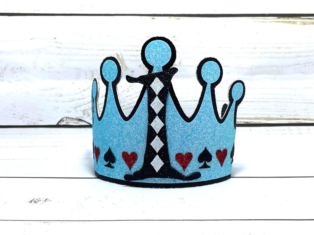 Alice in Onderland 1st Birthday MINI Crown, Gold and Light Blue 1st ...