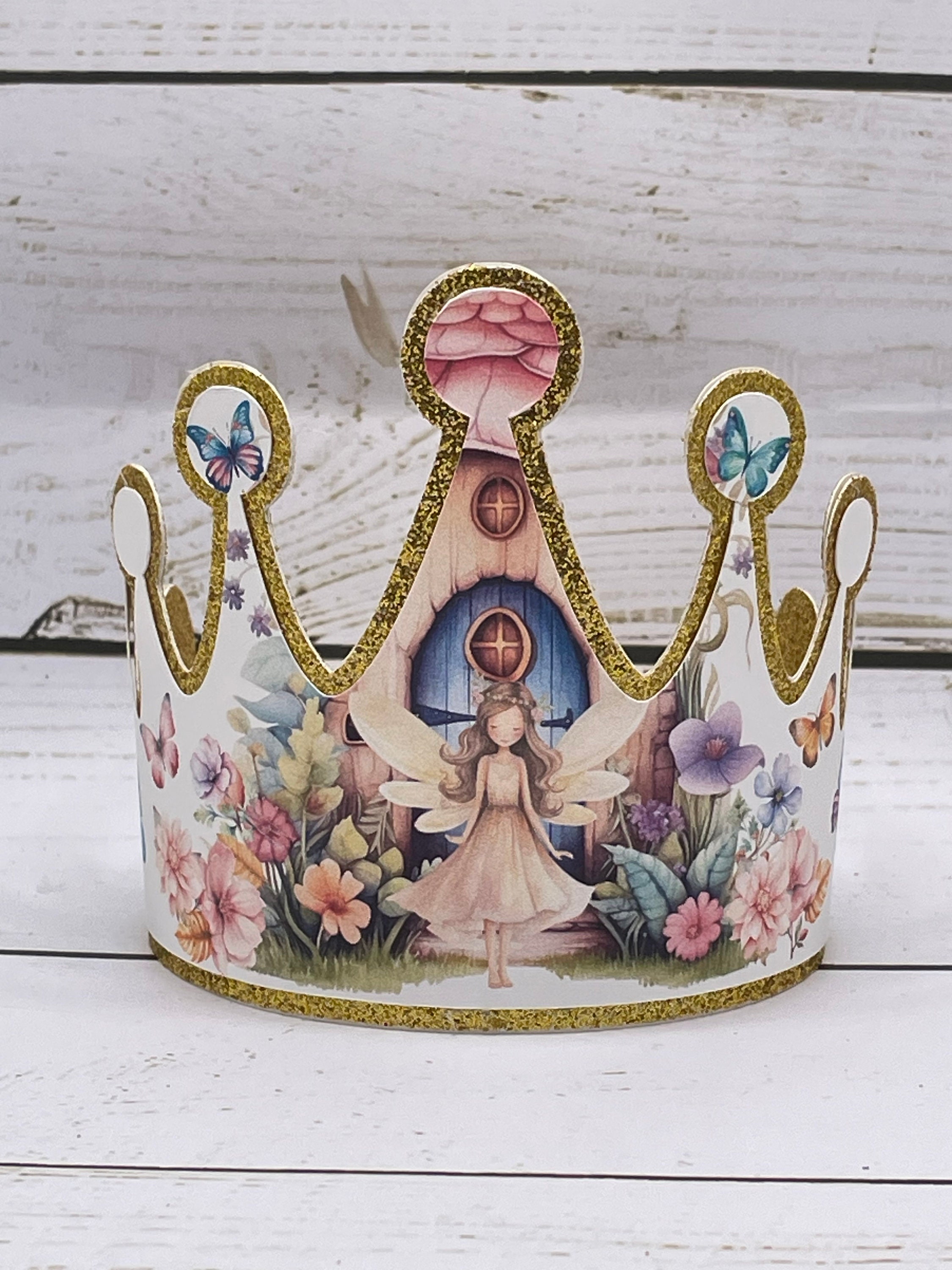 Fairy Garden Boho Crown With Butterflies MINI First Birthday Crown 1st ...
