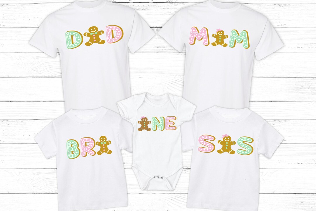Gingerbread 1st Birthday Matching Family Shirts, Oh Snap Family Shirts ...