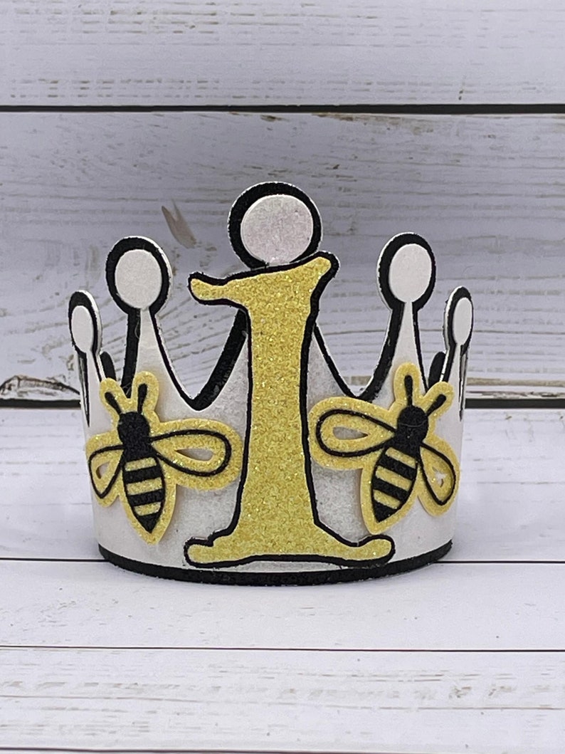 Honey Bee 1st Birthday Mini Crown: Buzzy One Theme - Etsy