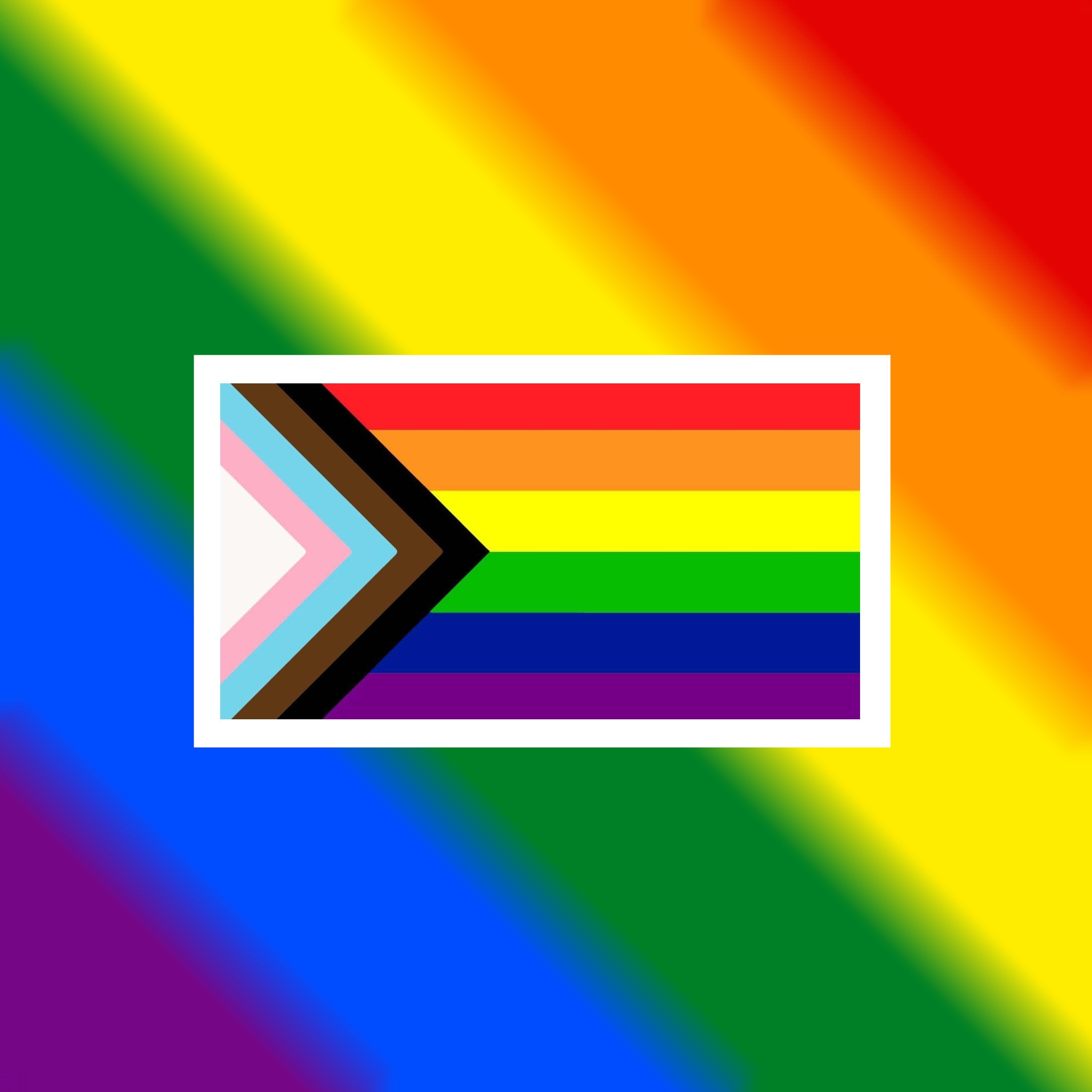 Progress Pride Flag Die Cut Sticker Decal Etsy