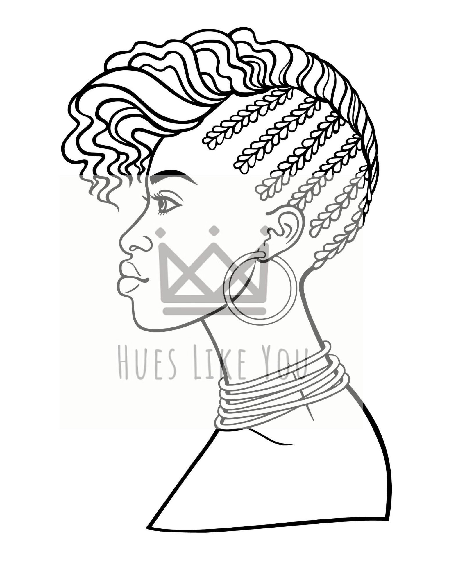Printable Mandala African Queen Coloring Page, Adult Coloring PDF - Etsy