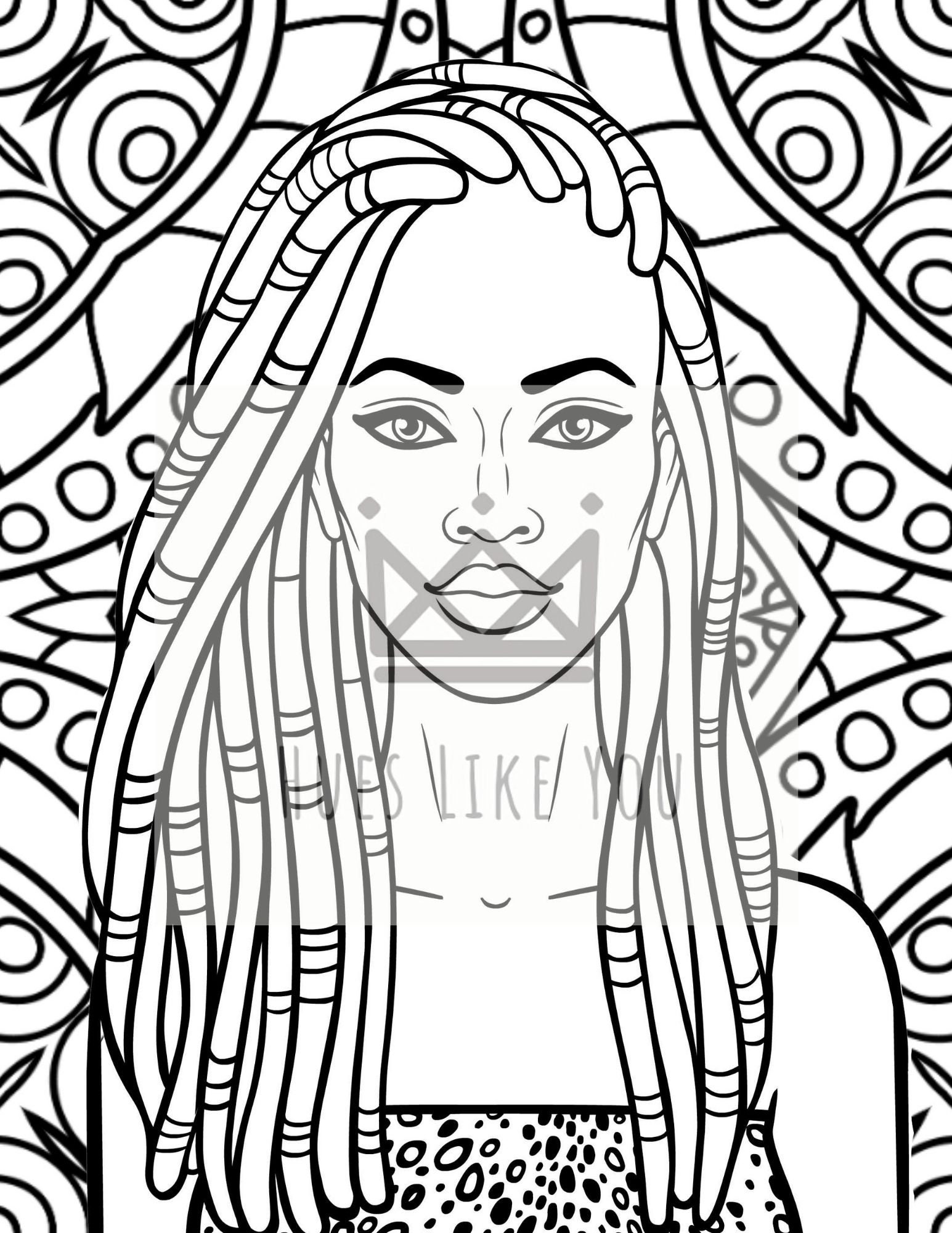 21 Printable Mandala African Queen Coloring Pages, Adult Coloring Book ...