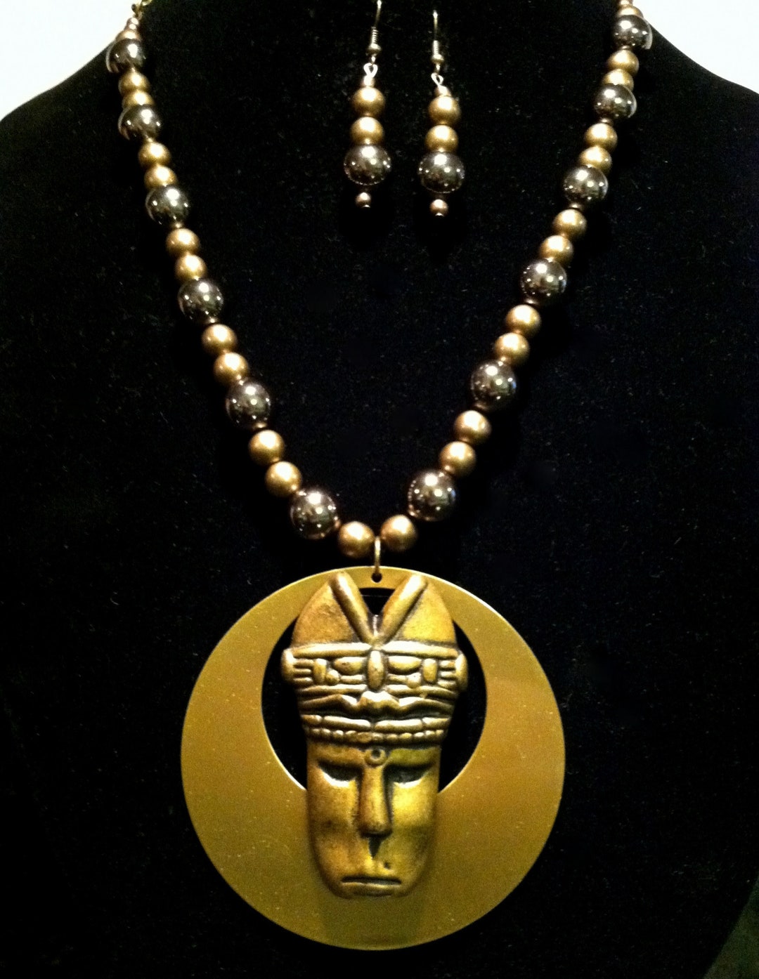 Incan Glory Necklace & Earring Set, Laiton - Etsy France