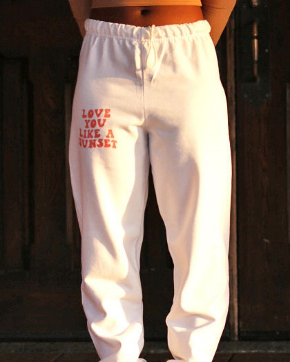 Love You Like A Sunset Trendy Sweatpants Aesthetic Sweatpants - Etsy