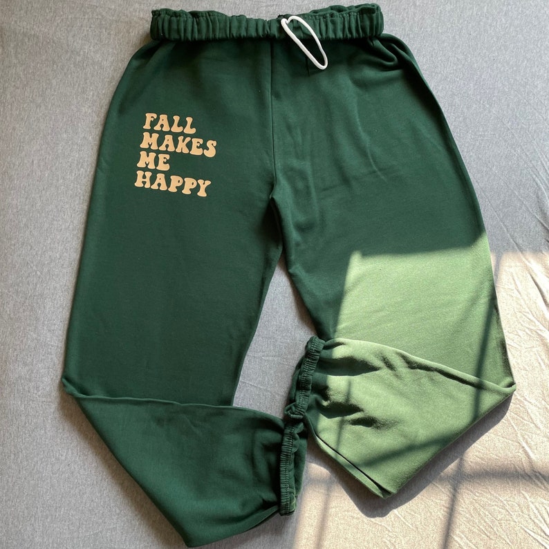 Fall Makes Me Happy Sweatpants Preppy Sweatpants Fall Apparel - Etsy
