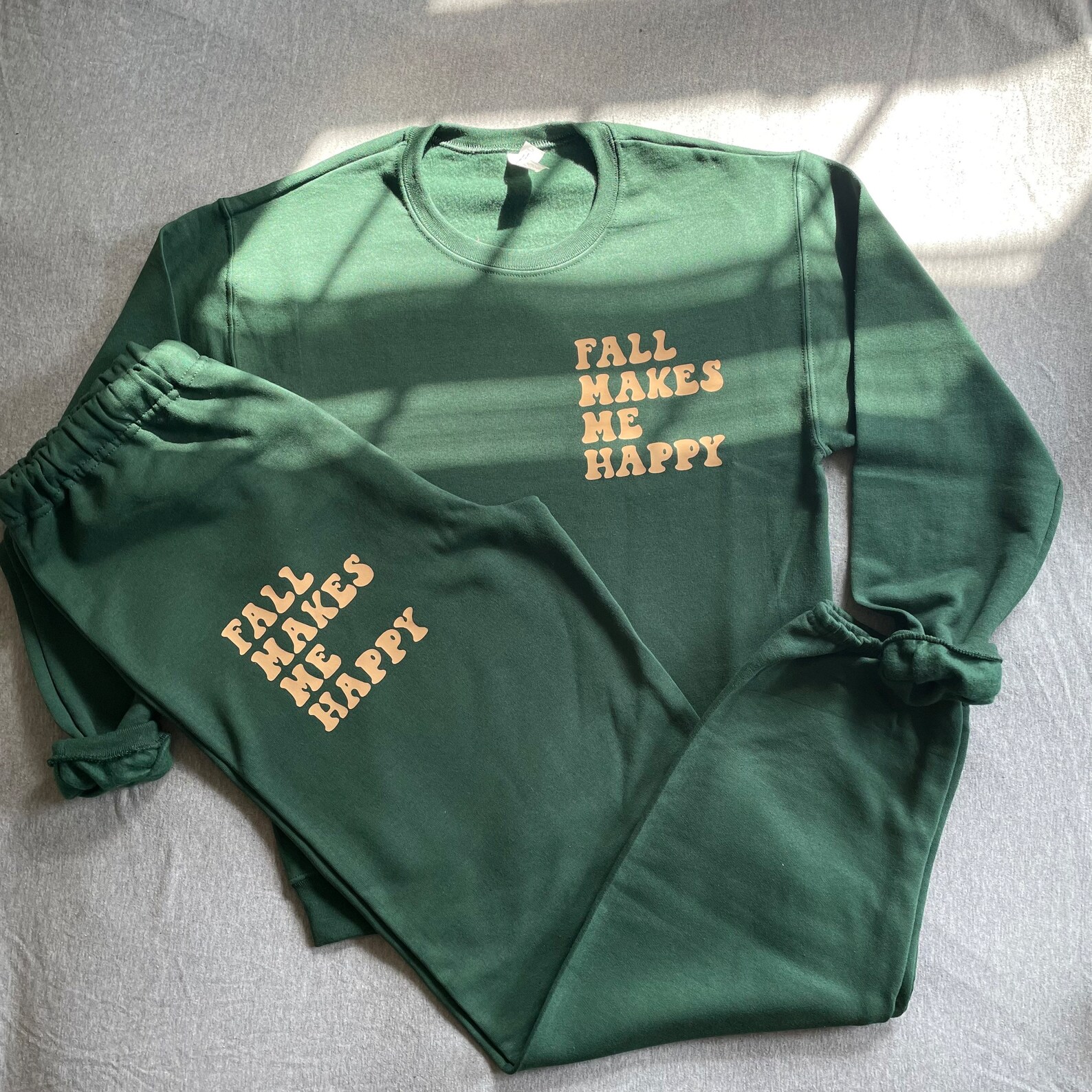 Fall Makes Me Happy Sweatpants Preppy Sweatpants Fall Apparel - Etsy