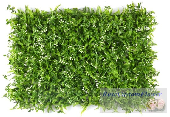 Elegant Artificial Plant Wall Panels Lawn with Flower | Etsy