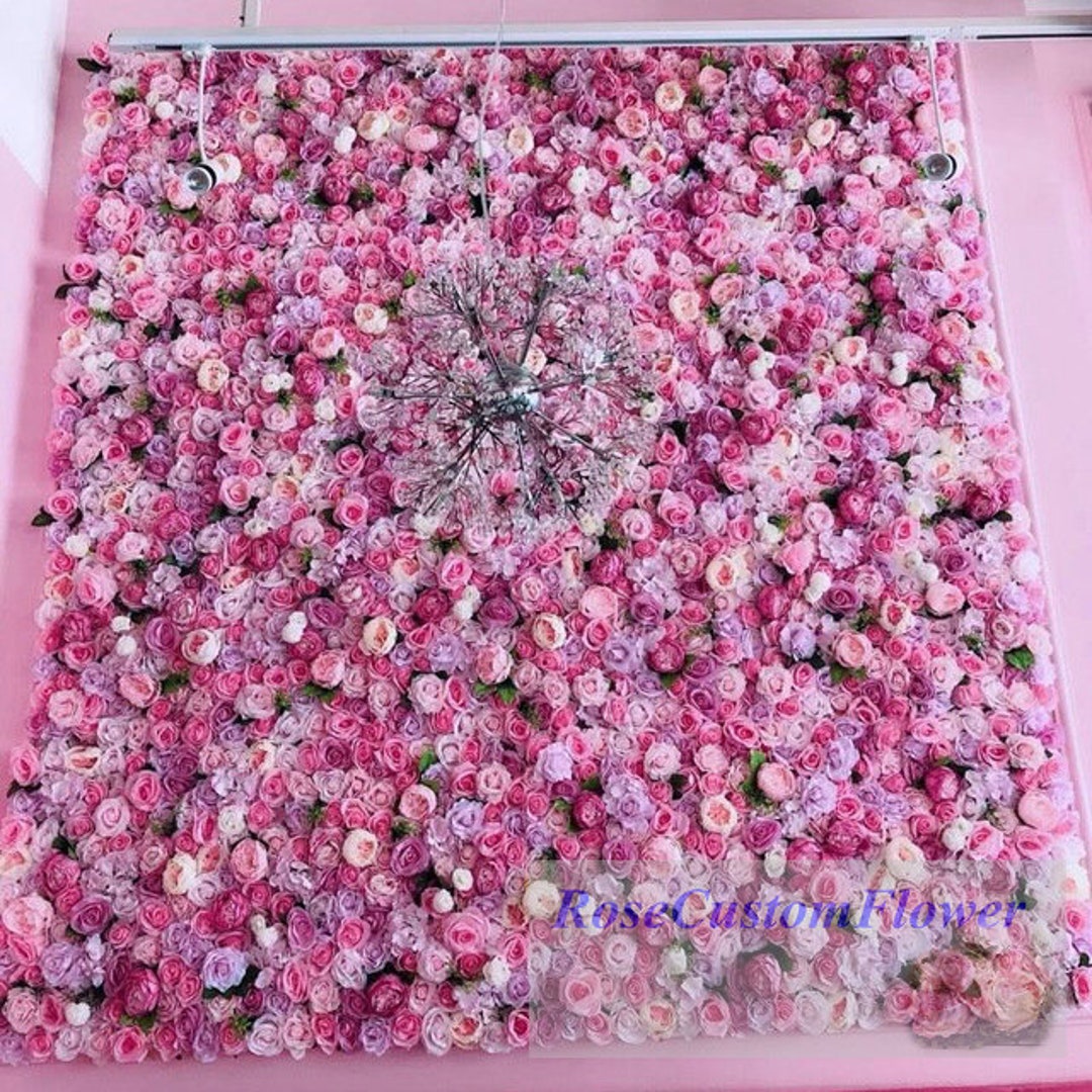 Dream Pink Blush Flower Wall Background 3D Artificial Plant - Etsy Canada