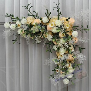 Red Burgundy Wedding Corner Swag for Archway Flowers Silk - Etsy