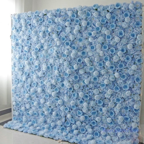 Royal Blue White Flowers Wall Backdrop Custom 3D Artificial - Etsy Canada