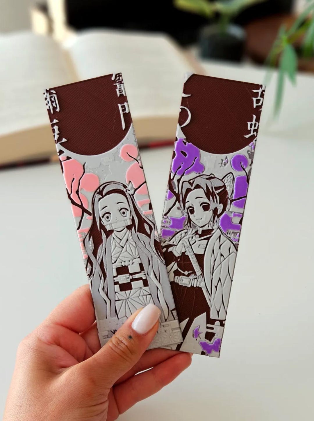 Demon Slayer Bookmark Set | Shinobu | Nezuko | 3D Printed Anime Page ...