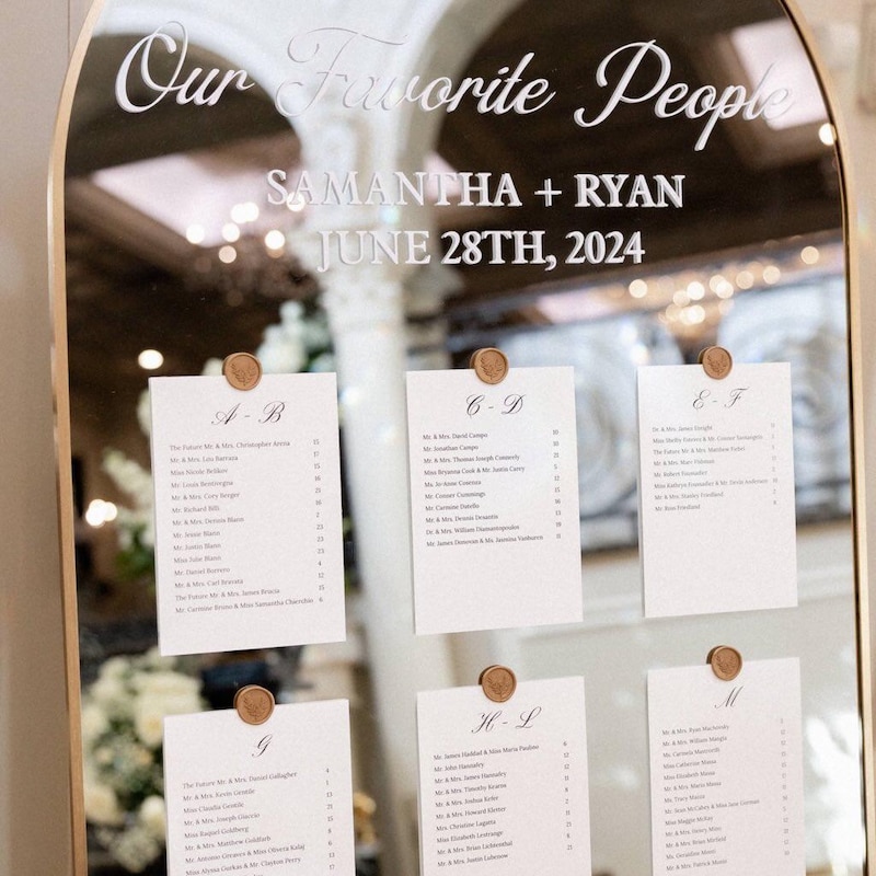 Seating Chart Decals - Etsy