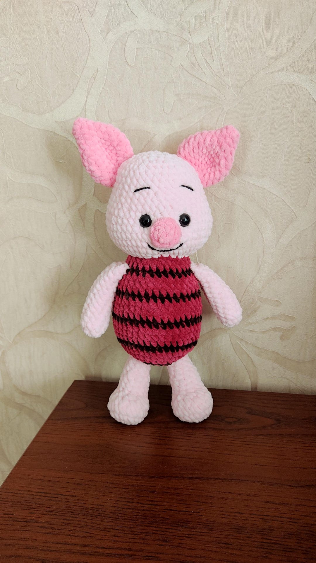 Crocheted Piglet, Little Pink Piglet, Plushie Piglet, Amigurumi Toy ...