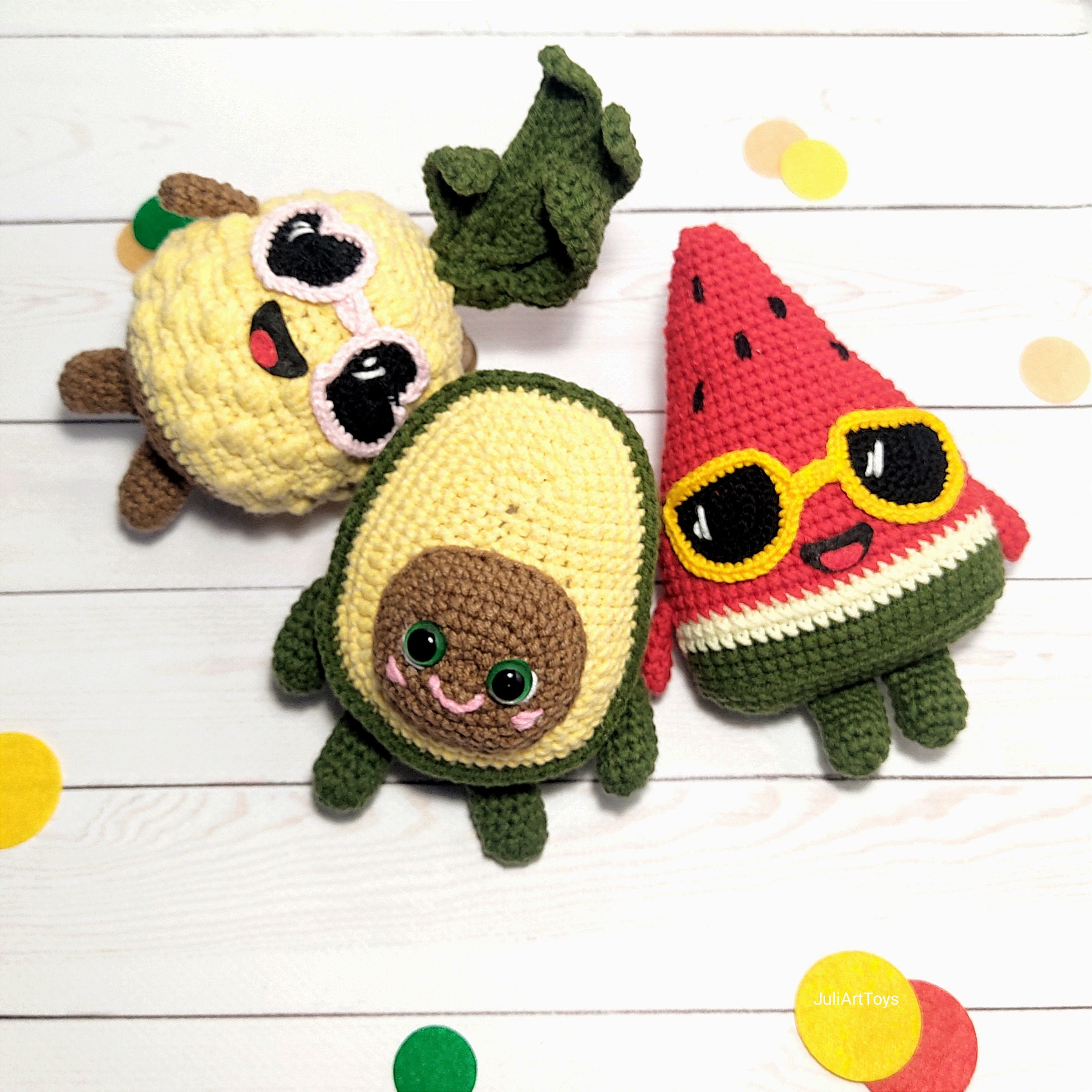 Crocheted Watermelon Amigurumi Watermelon Cute Funy Toy - Etsy