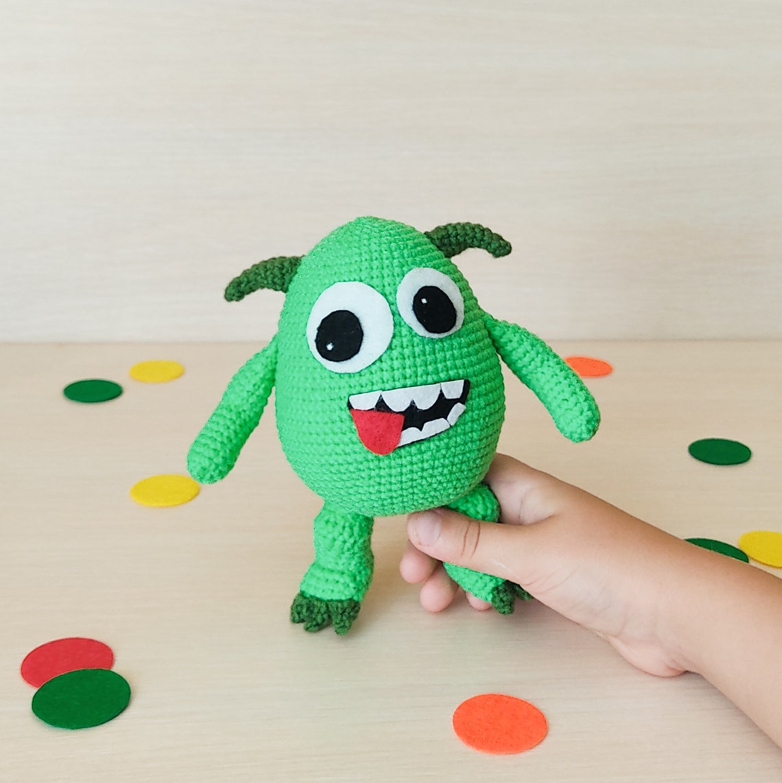 Little Monster Stan, Baby Bum Monster, Little Baby Toys, Crocheted ...
