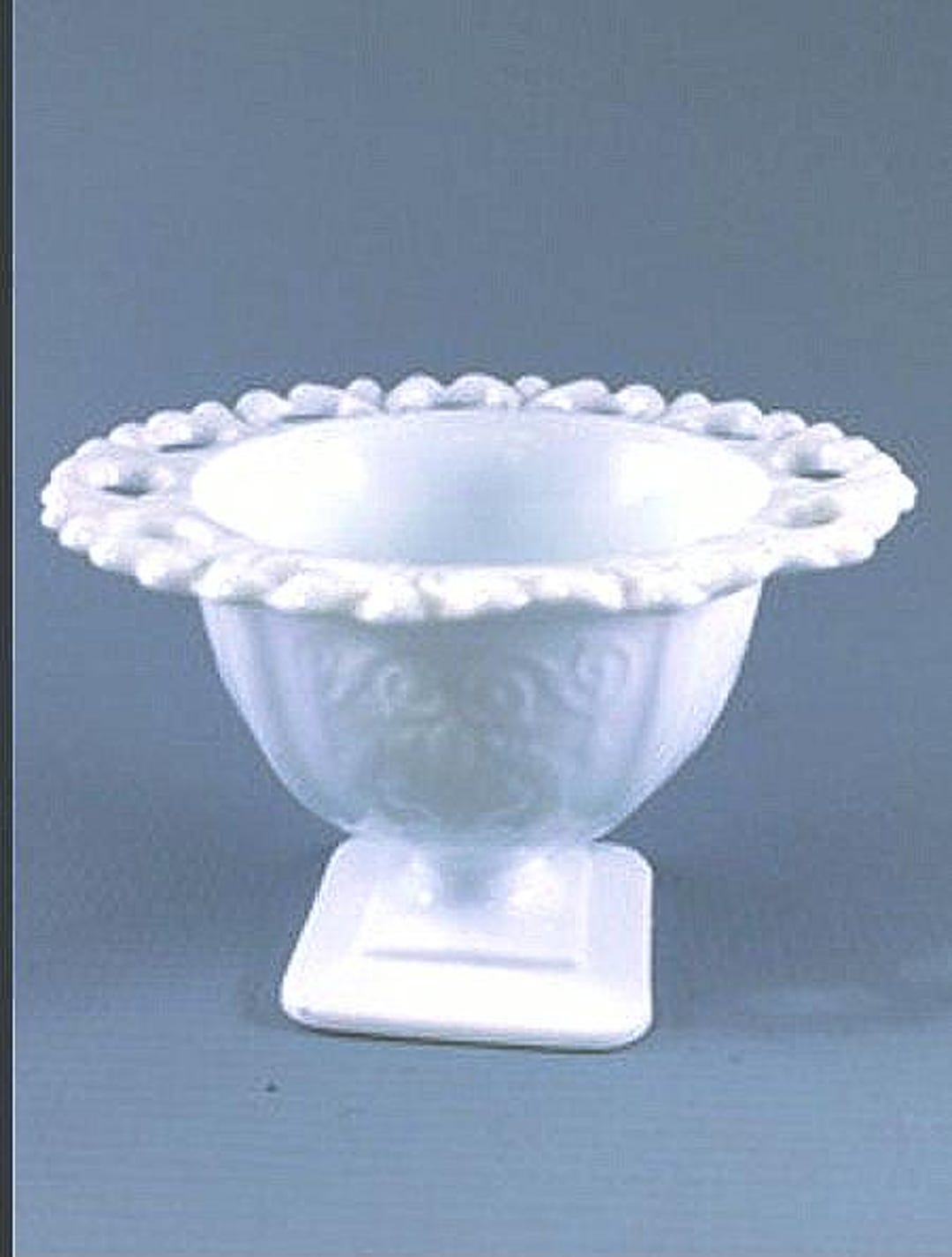 Vintage Indiana Glass Candy Dish / Planter Lorraine Pattern - Lace Edge ...