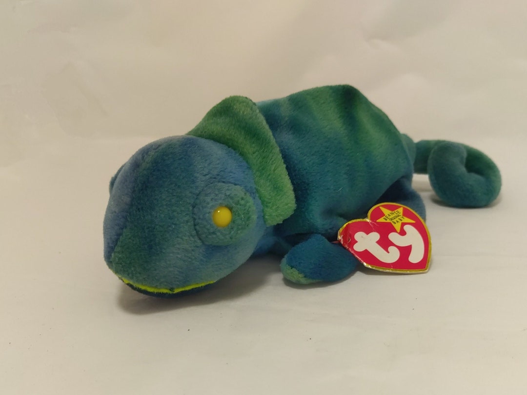 1997 Ty Beanie Babies "rainbow" the Chameleon With 14 Errors - Highly ...