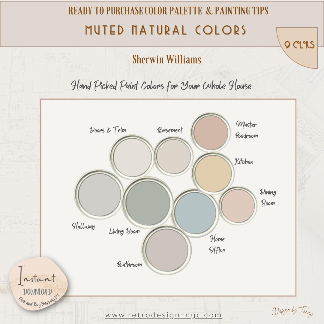 Ready to Buy Soft Natural Colors Palette | Interior Paint Palette ...