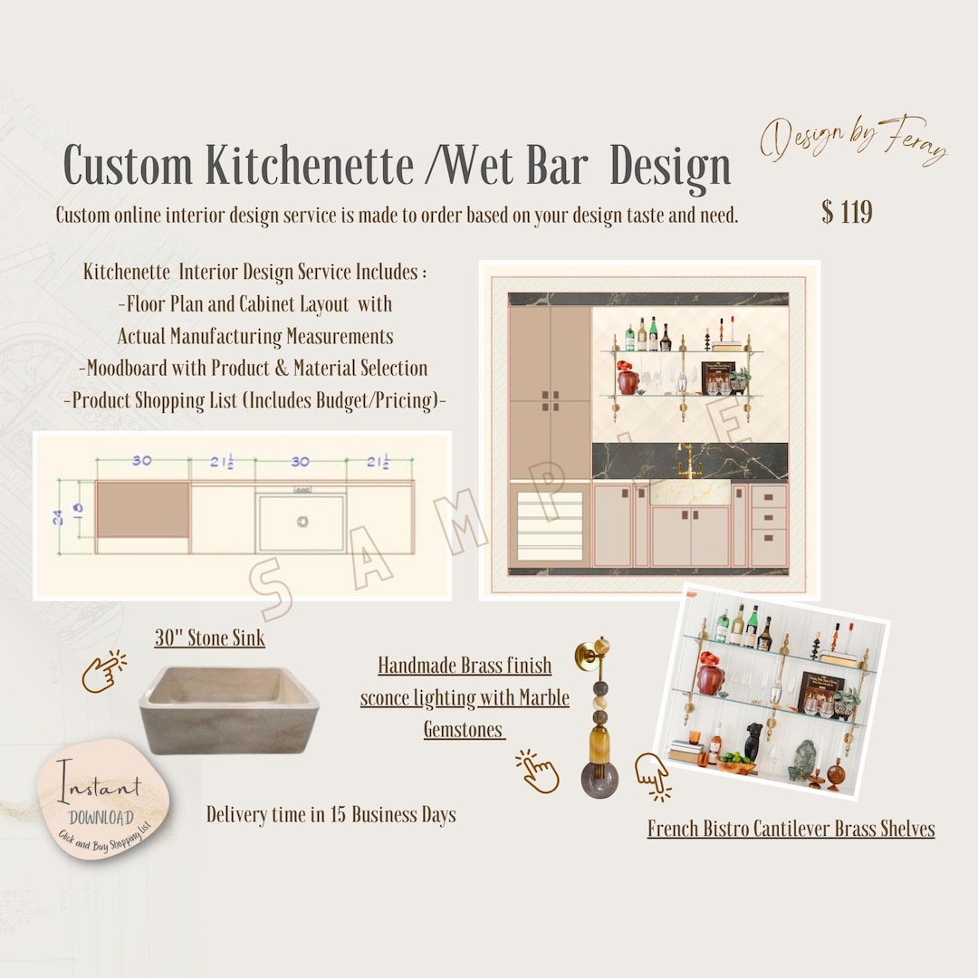 Custom Kitchenette Design | Wet Bar | Game Room Kitchenette | Guest ...