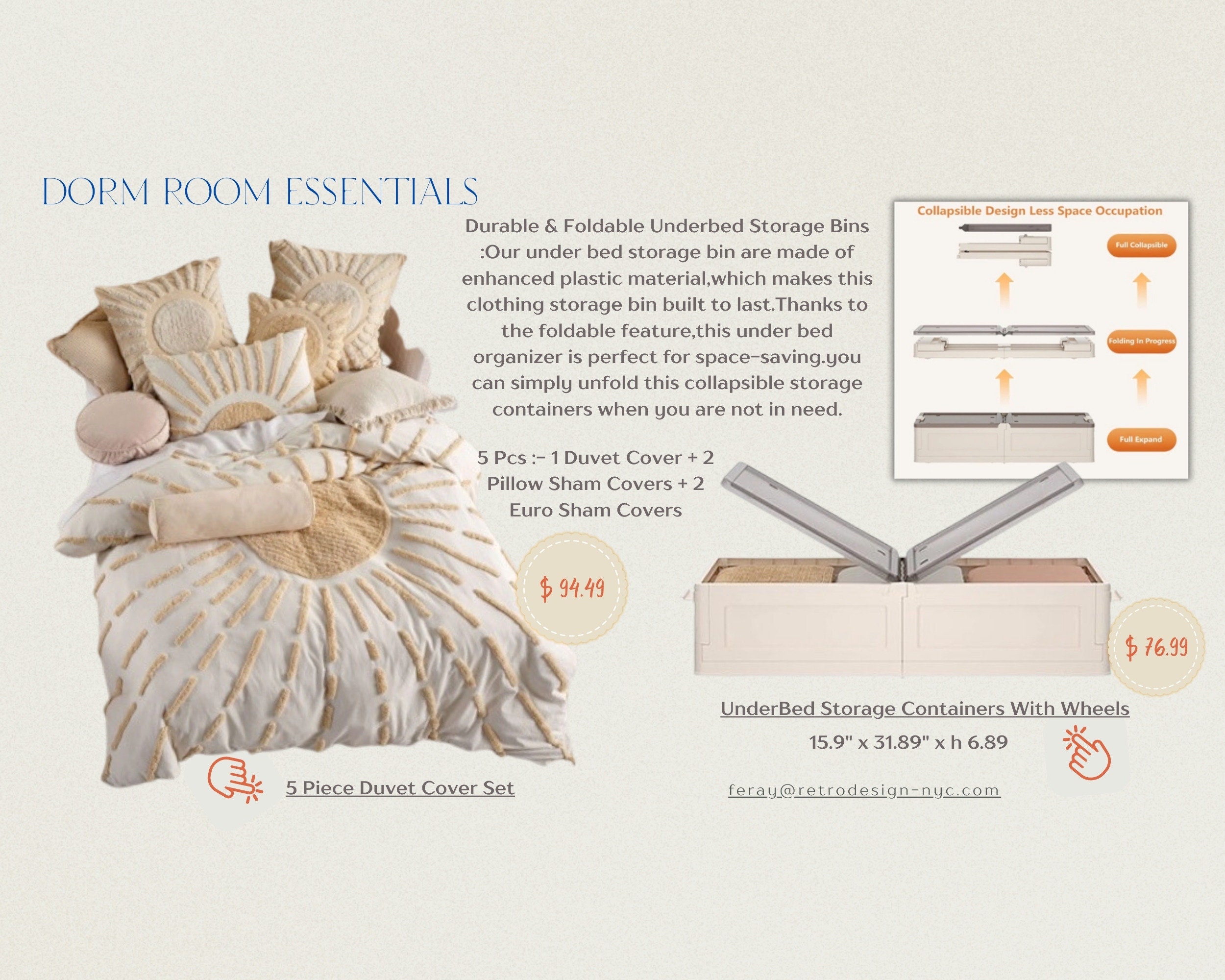 Dorm Room Essentials Mood Board: Click-to-buy Shopping List (digital ...