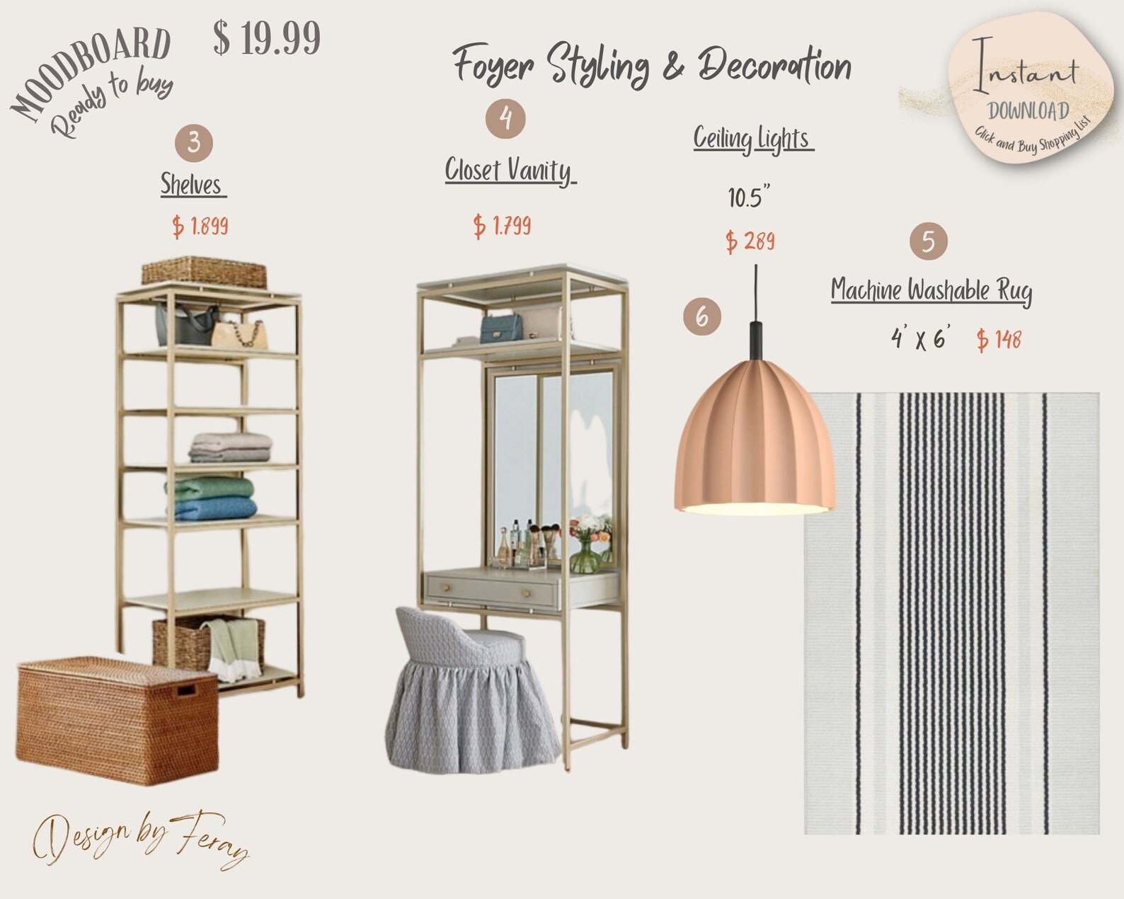 Ready to Buy Walk-in Closet Design | Affordable Interior Design With E ...