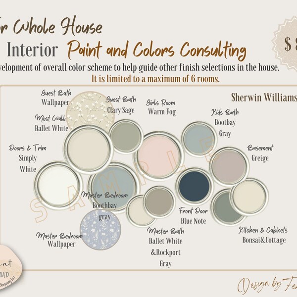 Whole House Paint Palette - Etsy