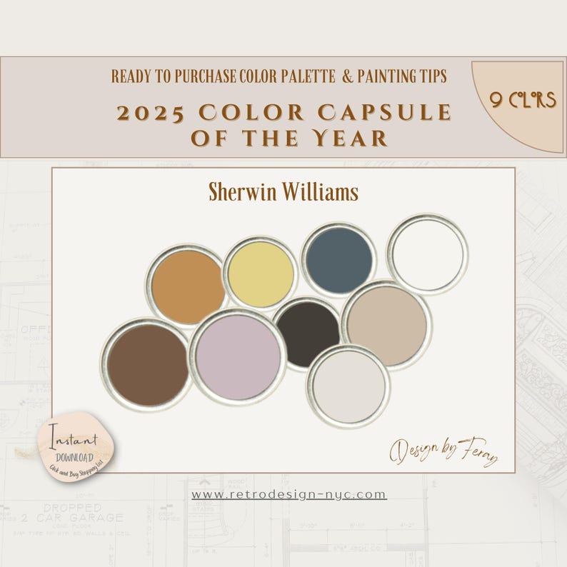 2025 Color Capsule of the Year |coordinated Home Paint Palette ...
