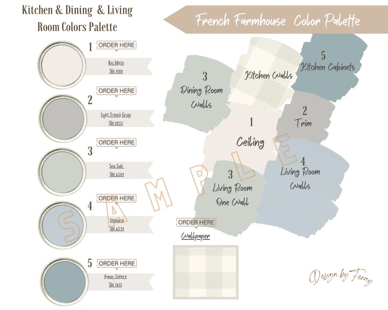Whole House Interior Paint Color Palette Consultation: Custom Digital ...