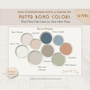 Muted Boho Colors | Earthy Elegance Paint Palette | Boho Home Colors ...