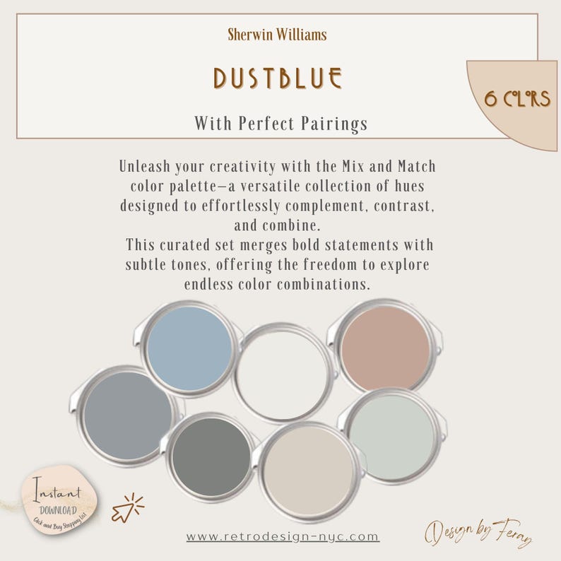 Sherwin-williams Dust Blue Color Palette | Coastal Modern Interior ...