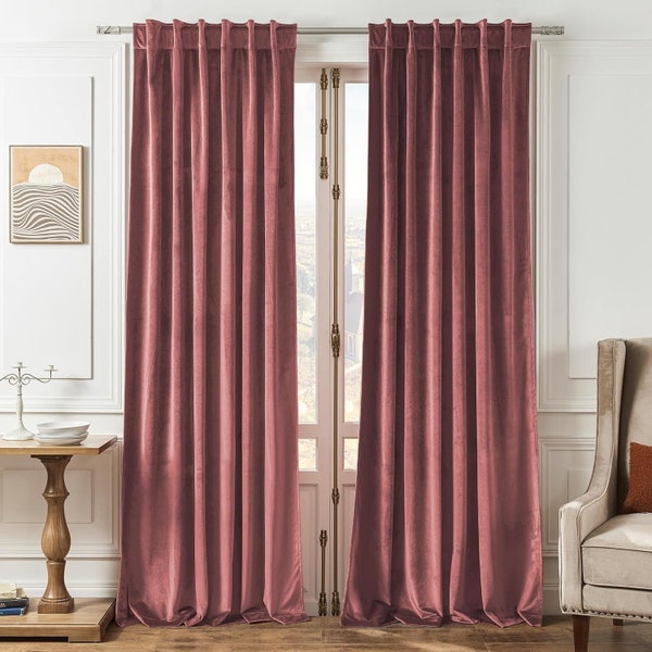 Dusty Rose Curtains - Etsy