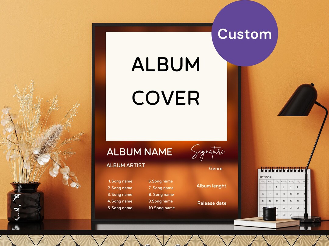Music Poster, Custom Album Cover Print, Choose Your Own Album, Birthday ...