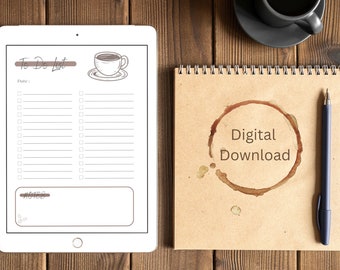 Coffee Themed to Do List Digital Download - Etsy