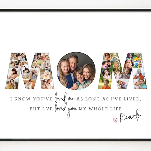 Custom Mom Photo Collage First Mothers Day Gift Ideas - Etsy