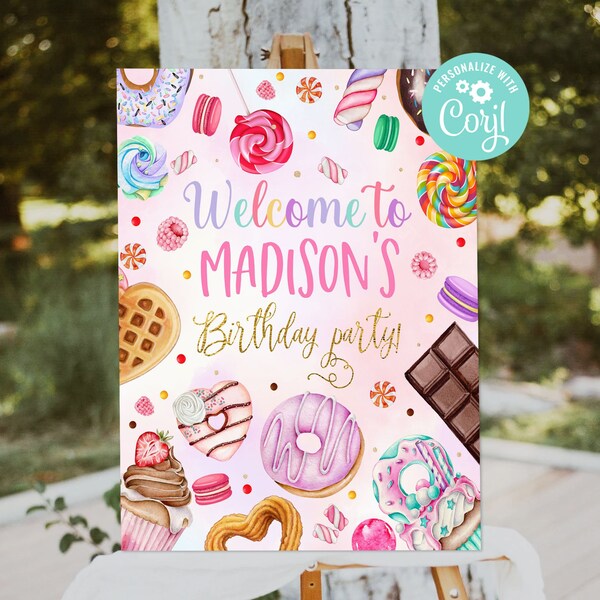 Candyland Birthday Template - Etsy