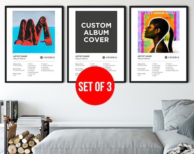 Custom Album Cover Poster Canvas Custom Wall Art Personalized Music App ...